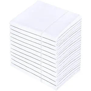 Utopia Bedding Queen Pillowcases - 12 Pack - Bulk Pillowcase Set - Envelope Closure - Soft Brushed Microfiber Fabric - Shrinkage and Fade Resistant Pillow Covers 20 x 30 Inches (Queen, White)