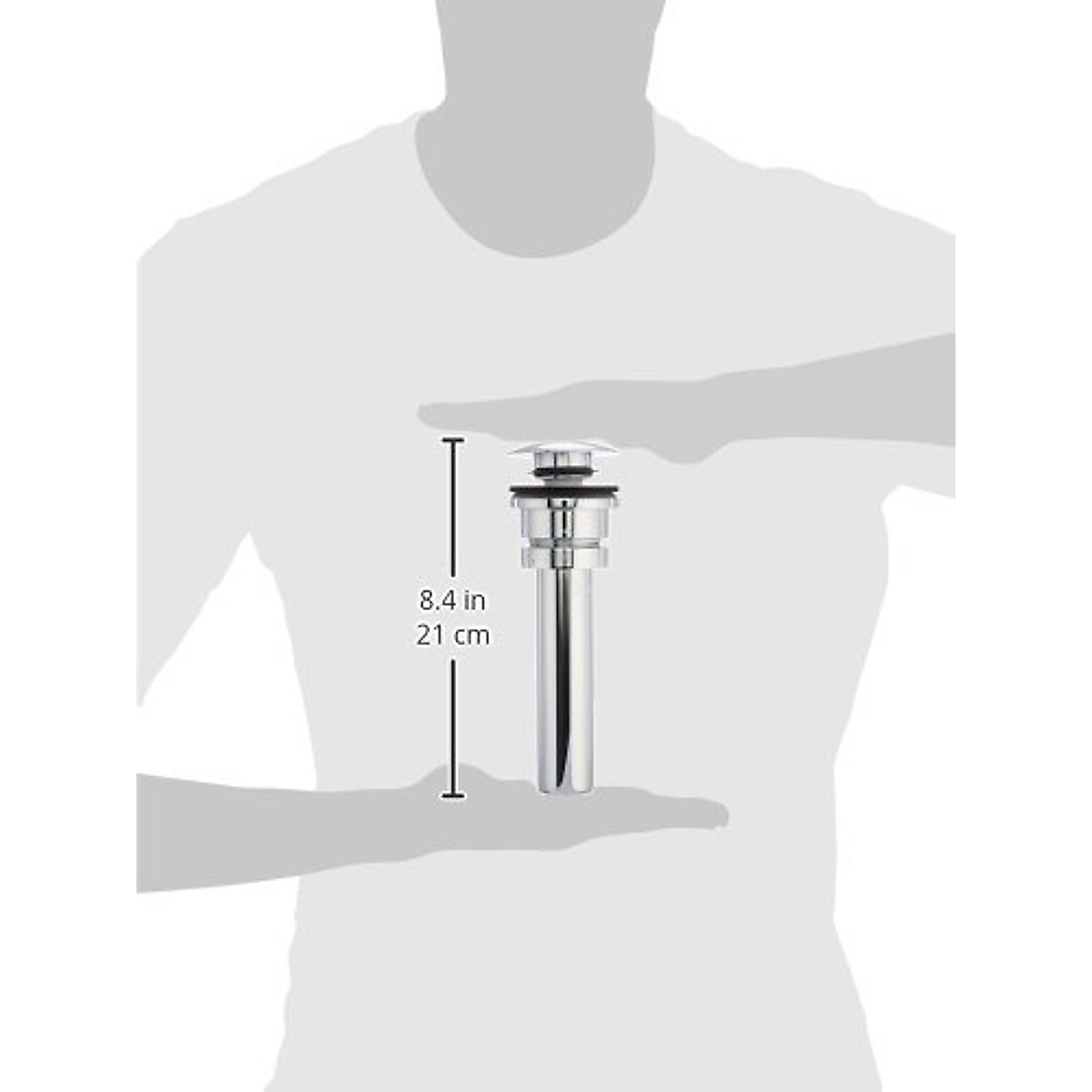 GROHE 65818000 Universal Pop up Bathroom Sink Drain Waste Set Assemby, Starlight Chrome