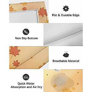 Thanksgiving Outdoor Rug, Large Floor Mat Day Dreamlike Maple Leaf Non Slip Area Rug Rubber Backing Quick Dry Clearance Carpet for Camping Rugs, Patio, Garden, Lawn, Deck, Porch, 6' x 9'