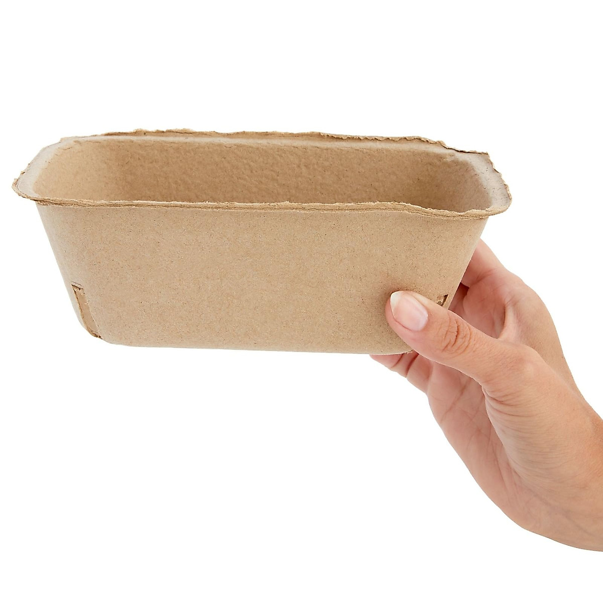 Pulp Fiber Berry Baskets for Fruit (1 Pint, 7.36 x 4.56 x 2.6 In, 60 Pack)