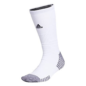 adidas 5-Star Team Cushioned Crew Socks (1-Pair), White/Black, Medium