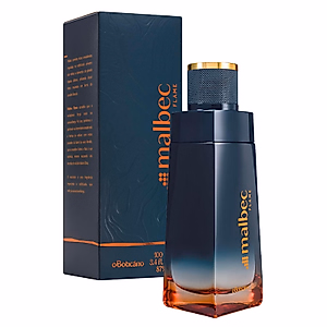 Malbec Flame Eau De Toilette by O Boticário, Cologne For Men, French Oak Barrel-Aged Red Wine & Woody Nerello Grape Scent, 3.4 Ounce