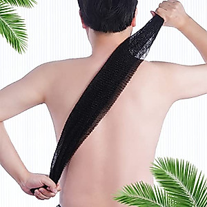 2 Pcs African Exfoliating Net, Fengek 31.5 Inch African Long Body Net Sponges Skin Back Scrubber for Daily Shower Bathing Exfoliating (Multicolor 4)