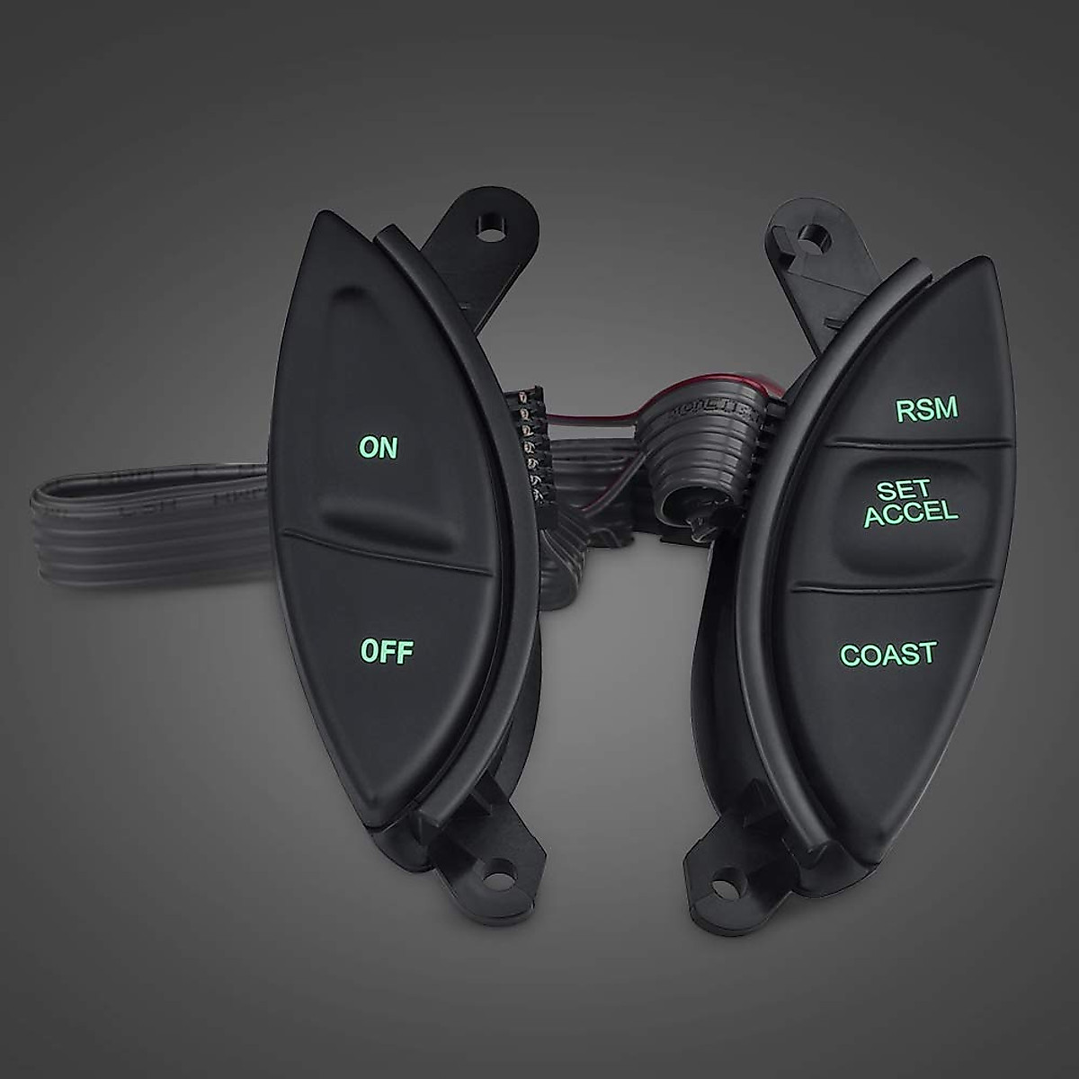 WMPHE Cruise Control Switch Buttons Steering Wheel Mounted Compatible with 1998-2003 Ford Ranger Explorer F150 Mercury Mountaineer Mazda B3000 Replacement for F87Z-9C888-BB F87A-9D809-BA