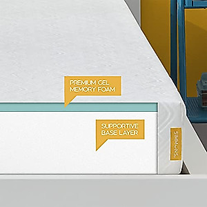 Simmons - Gel Memory Foam Mattress - 7 Inch, Full Size, Firm Feel, Motion Isolating, Moisture Wicking Cover, CertiPur-US Certified, 100-Night Trial