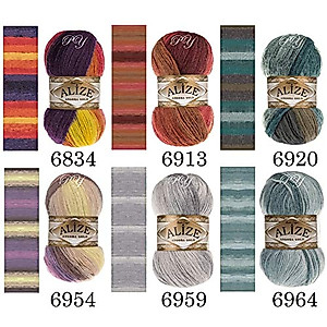 9 skn (9 Balls) Alize Angora Gold Batik, Wool Yarn, Acrylic Yarn, Knitting Yarn, Crochet Yarn, Wool Yarn, Sweater Yarn, Turkish Yarn