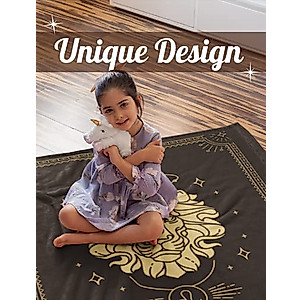 InnoBeta Leo Gifts Zodiac Astrology Sign Bed Flannel Blanket Throws, Birthday for Women Men, Constellation Gifts for Friends, Girlfriend, Wife (50"x 65")