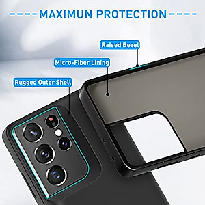 SlaBao S21 Ultra Battery Case, Kickstand & Dual Device Charging & Priority Charging Case, 5000mAh Rechargeable Extended Charger Case for Samsung Galaxy S21 Ultra 5g(6.8") - Black