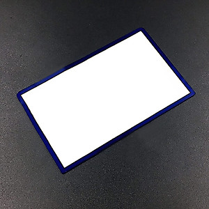JMXLDS Replacement Glass Top Upper Screen Frame Lens Cover LCD Screen Protector With Adhesive For New 3DS XL LL 2015 Console Blue