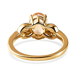 Shop LC Citrine Statement Ring for Women 14K Yellow Gold Plated 925 Sterling Silver Zircon Birthstone Jewelry Ct 1 Size 10 Birthday Gifts for Women