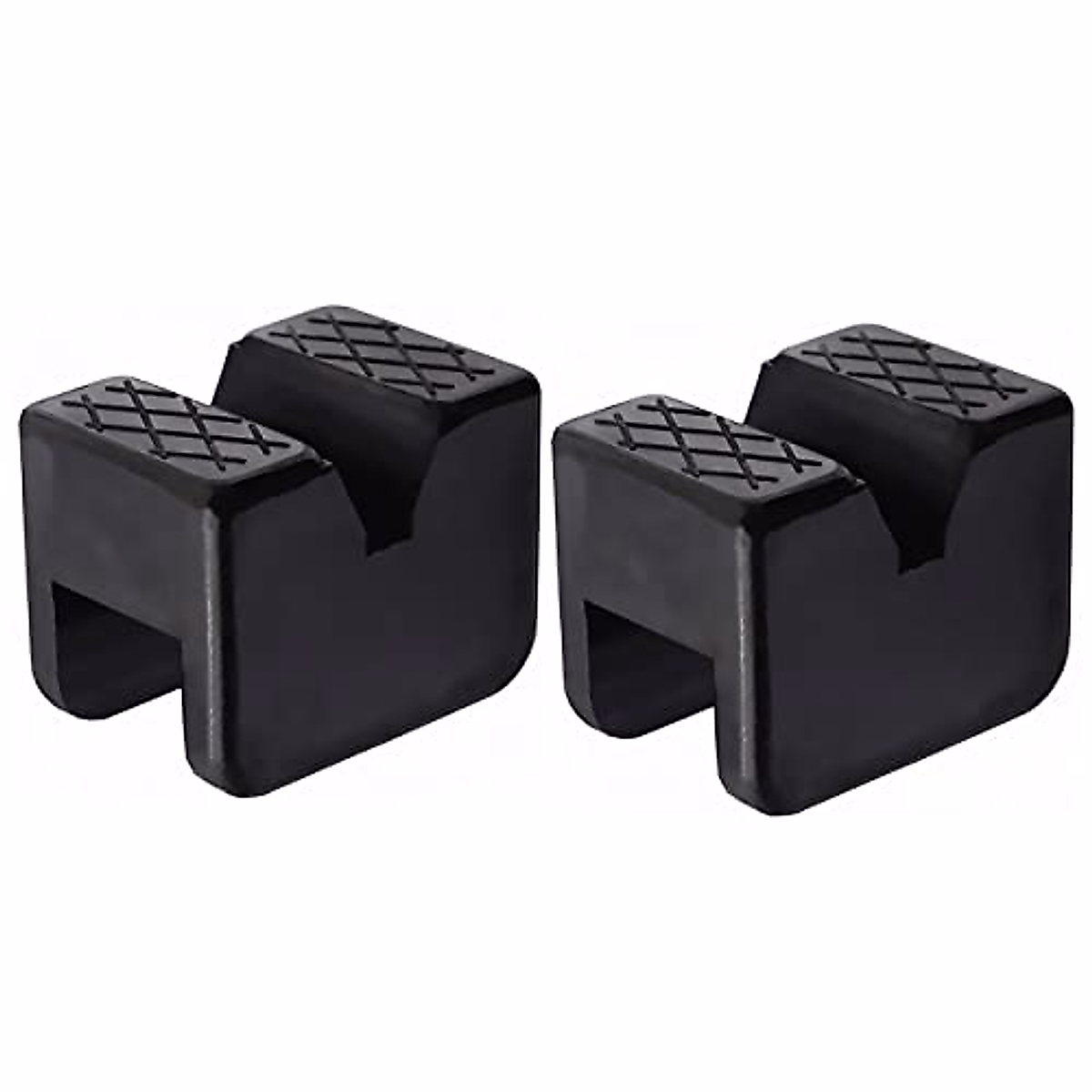 ZPFLL Jack Pad, Jack Lift Pad Adapter, Universal Rubber Jack Stand Pad, Slotted Frame Rail Pinch Welds Protector (2PCS)