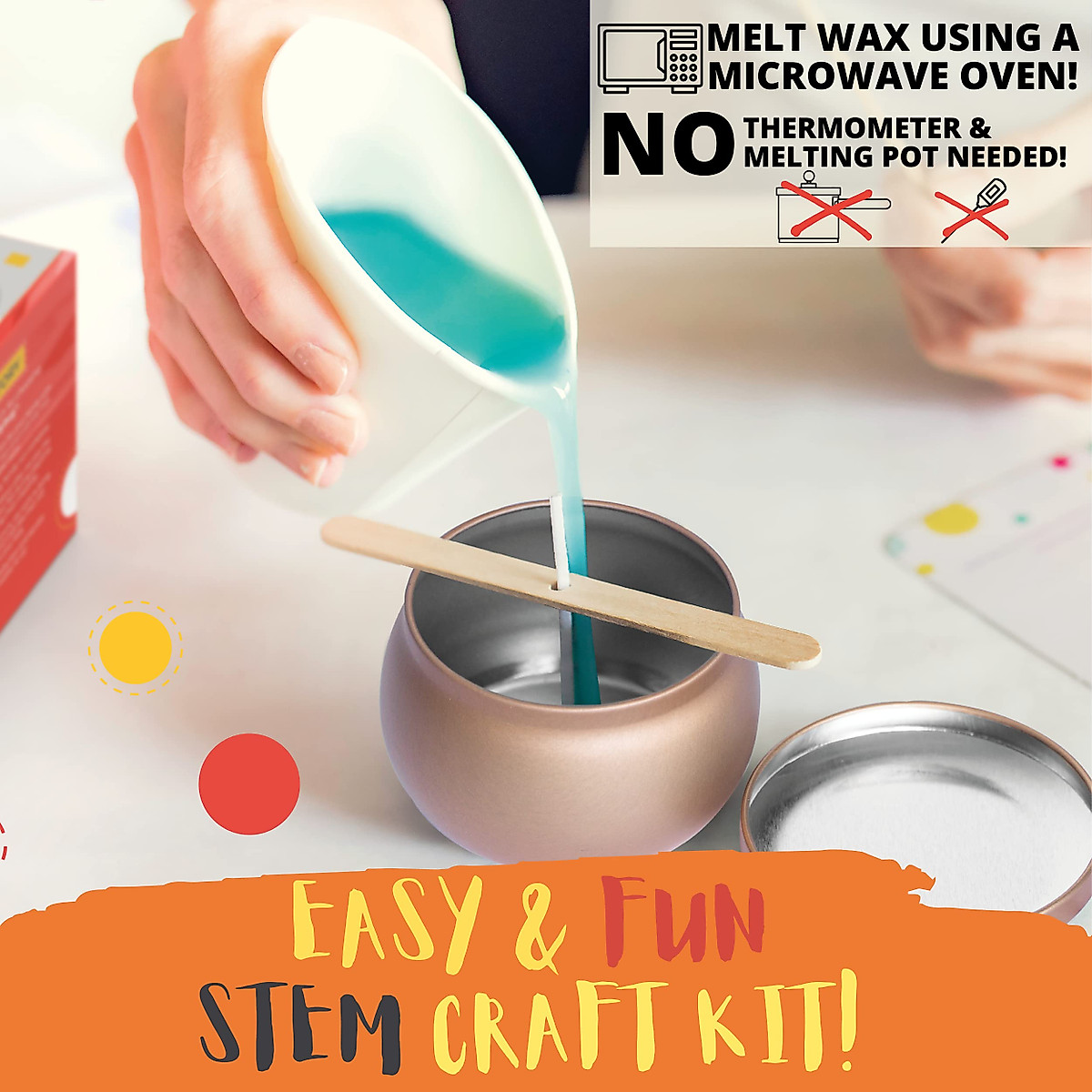 PURPLE LADYBUG Easy & Complete Candle Making Kit with Essential Oils - DIY Arts and Crafts for Adults Women - Full Candle Making Kits for Beginners & Teens - Make Your Own Scented Candles Gifts