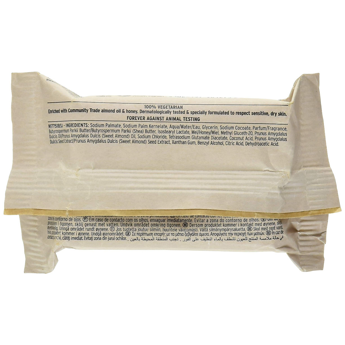 The Body Shop Almond Milk & Honey Soap Bar, Cleansing Bar Soap for Sensitive, Dry Skin, 3.5 oz.