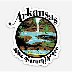 STICKY DUDE | Arkansas USA State Solid Sticker Vinyl Waterproof 5" | Yeti Cup Cooler Box Decal Car Laptop Wall Window Bumper