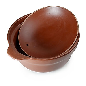 Casserole Clay Pot Bowl 1.3qt / 50oz for Cooking Dolsot Bibimbap Soup Exclusive Earthen (clay lid)
