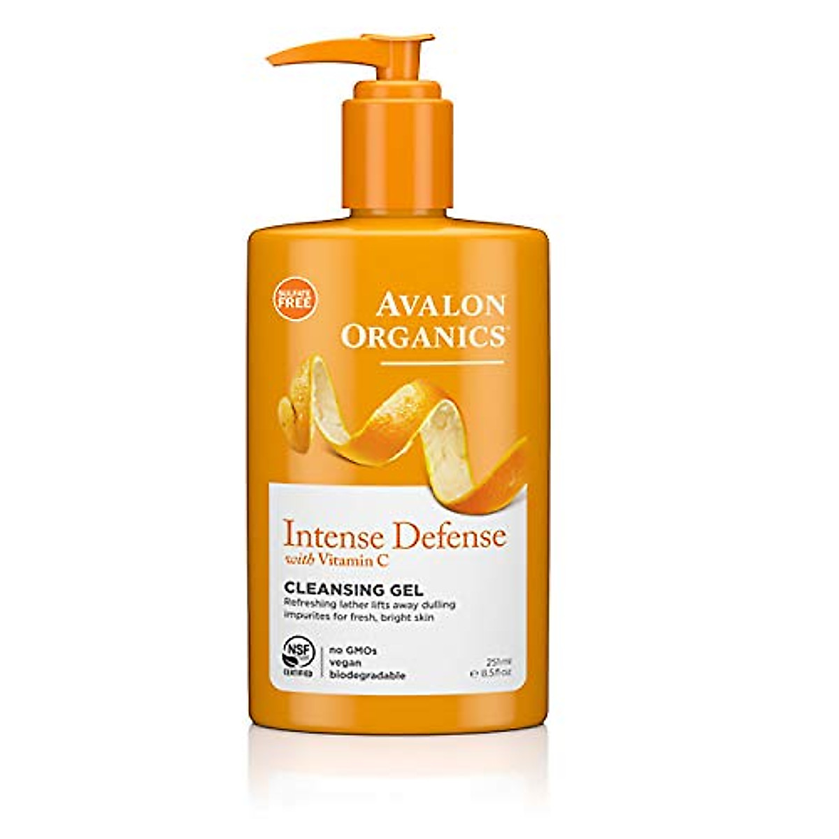 Avalon Organics Cleansing Gel, Intense Defense with Vitamin C, 8.5 Oz