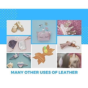 Leather Earring Making Kit - 24pcs Cricut Faux Leather Sheets for Earrings Making - 8.3" x 6.3" Each - Fabric and Tool for DIY Earrings - Jewelry Hair Bows Crafts Supplies for Beginners
