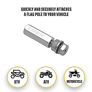 Tusk Quick Release Flag Pole Holder 5/16 inch Pole Black