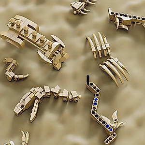 Ulanlan Dinosaur Building Toy 523 PCS, T. rex Dinosaur Fossil Exhibition Building Kit, Creative Build and Display Model, Great DIY Project Toy Playset for Boys and Girls Ages 6+