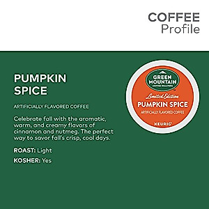 Green Mountain Pumpkin Spice Flavor Coffee, Keurig K-Cups, 48 Count