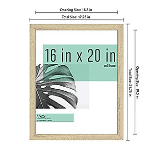 MCS Studio Gallery Frame, Natural Woodgrain, 16 x 20 in, Single
