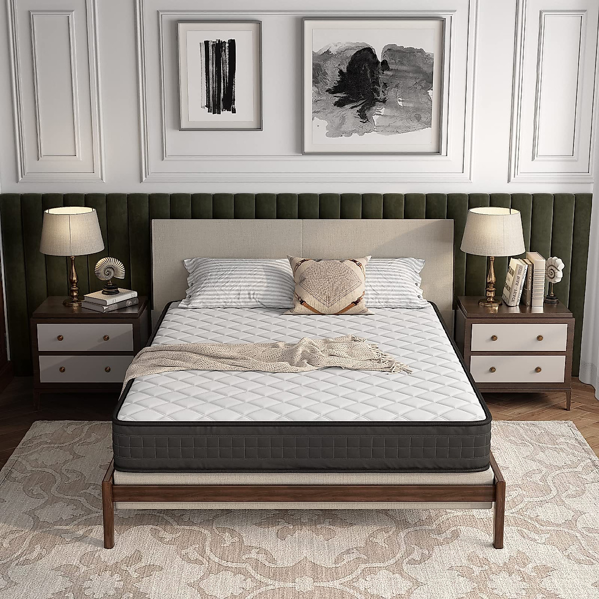 Giantex 8 Inch Queen Mattress, Memory Foam Mattress, Breathable Medium Firm Queen Size Mattress for Pressure Relieve, CertiPUR-US Certified, Mattress in a Box