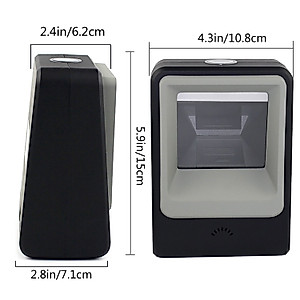 2D QR Barcode Scanner,Symcode Omnidirectional Hands-Free USB Automatic Barcode Reader for Mobile Payment Computer Screen Scan