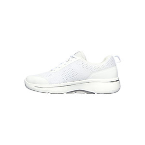 Skechers Women's Performance GO Walk Arch FIT-Motion Breeze Sneaker, White/Silver, 8