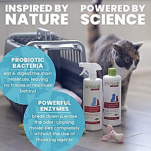Unique Pet Odor and Stain Eliminator - 24 oz. Ready-to-Use Liquid Spray - Bio-Enzymatic Formula Eliminates Old and New Pet Odor and Pet Stains