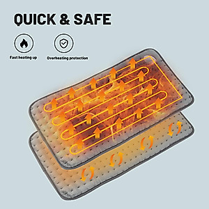 Mastlend Electric Heating Pad Extra Large Size Moist Dry Therapy Auto Shut Off Washable Shoulder Back Pain Cramp Pad