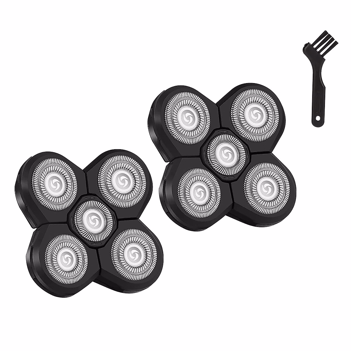 Replacement Shaver Heads, Electric Razor Bald Beard Cutters with Cleaning Brush Floating Shaving Head for Men (2PC)