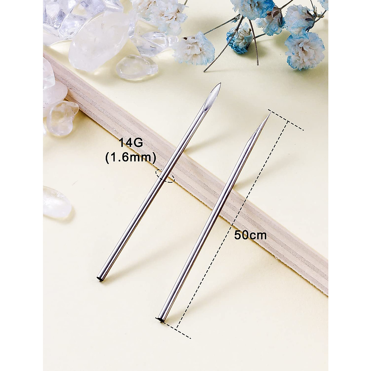 Heienngy Piercing Kit Nipple jewelry kit 14G Surgical Stainless Steel Nipple/Tongue Piercing Jewelry Set 14 Gauge Piercing Needles CZ Silver Black Nipple tongue Ring for Women men Body Piercing Kits