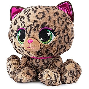 GUND P.Lushes Designer Fashion Pets Sadie Spotson Leopard Cat Plush, Premium Stuffed Animal, Black and Pink, 9”