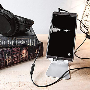 Tobysome Replacement QC25 Headphone Cable, 3.5mm to 2.5mm Audio Cable Cord Wire for Bose QC25 QuietComfort 25 QC35 QC35II QC45 Headphones with Inline Mic Remote Volume Control (Black)