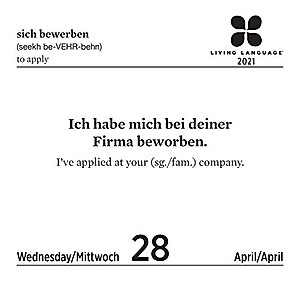 Living Language: German 2021 Day-to-Day Calendar