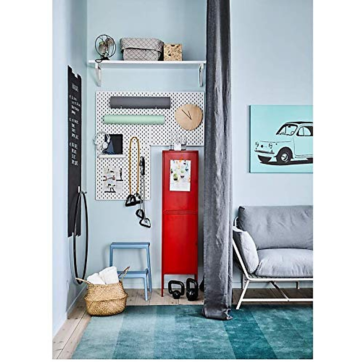 DODXIAOBEUL Standing Shelf Units,11X3 1/2 inch Skadis Shelf, Storage Shelves Use DIY Storage Cube Shelf for Books,Wallets,Coins or Mini Toys, White