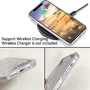 NITITOP Compatible for iPhone 14 Plus Case Clear Cute Butterfly Pattern Hollow Design for Women Girls Soft TPU Shockproof Protevtice Case for iPhone 14 Plus - Crystal Butterfly