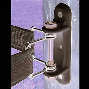 QMARK 2 Pack Electric Fence Corner Insulator, End Insulator with Buckles for Polytape up to 1.7 Inch (45 mm), Wood Post Tape Connector (2 Buckles)