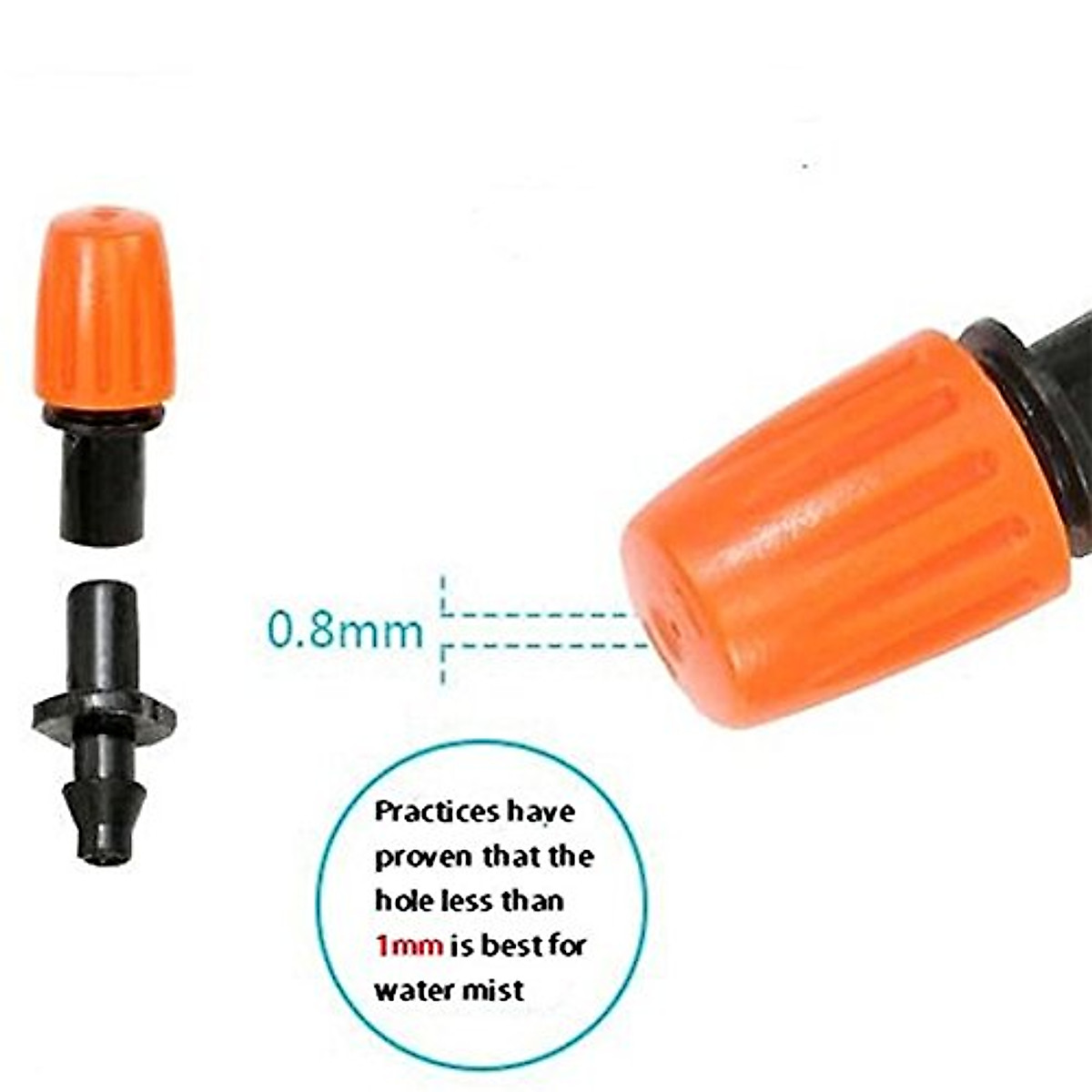 50pcs Garden Irrigation Micro Flow Dripper Head, Micro Spray Adjustable Flow Irrigation Drippers, Sprinklers Emitter System Adjustable Micro Drip Head for Watering System