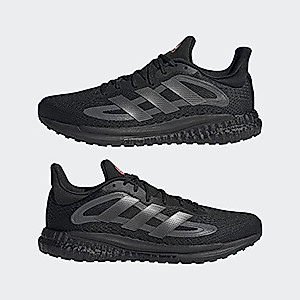 adidas Men's Solar Glide 4 Trail Running Shoe, Black/Night Metallic/Grey, 9