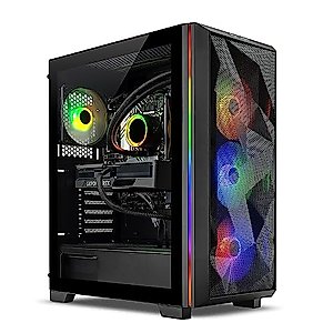 Skytech Gaming Skytech Chronos Gaming PC Desktop – Intel Core i7 13700F 2.1 GHz, NVIDIA RTX 4060 Ti, 1TB NVME SSD, 32GB DDR5 RAM RGB, 650W Gold PSU, 360mm AIO, 11AC Wi-Fi, Windows 11 Home 64-bit