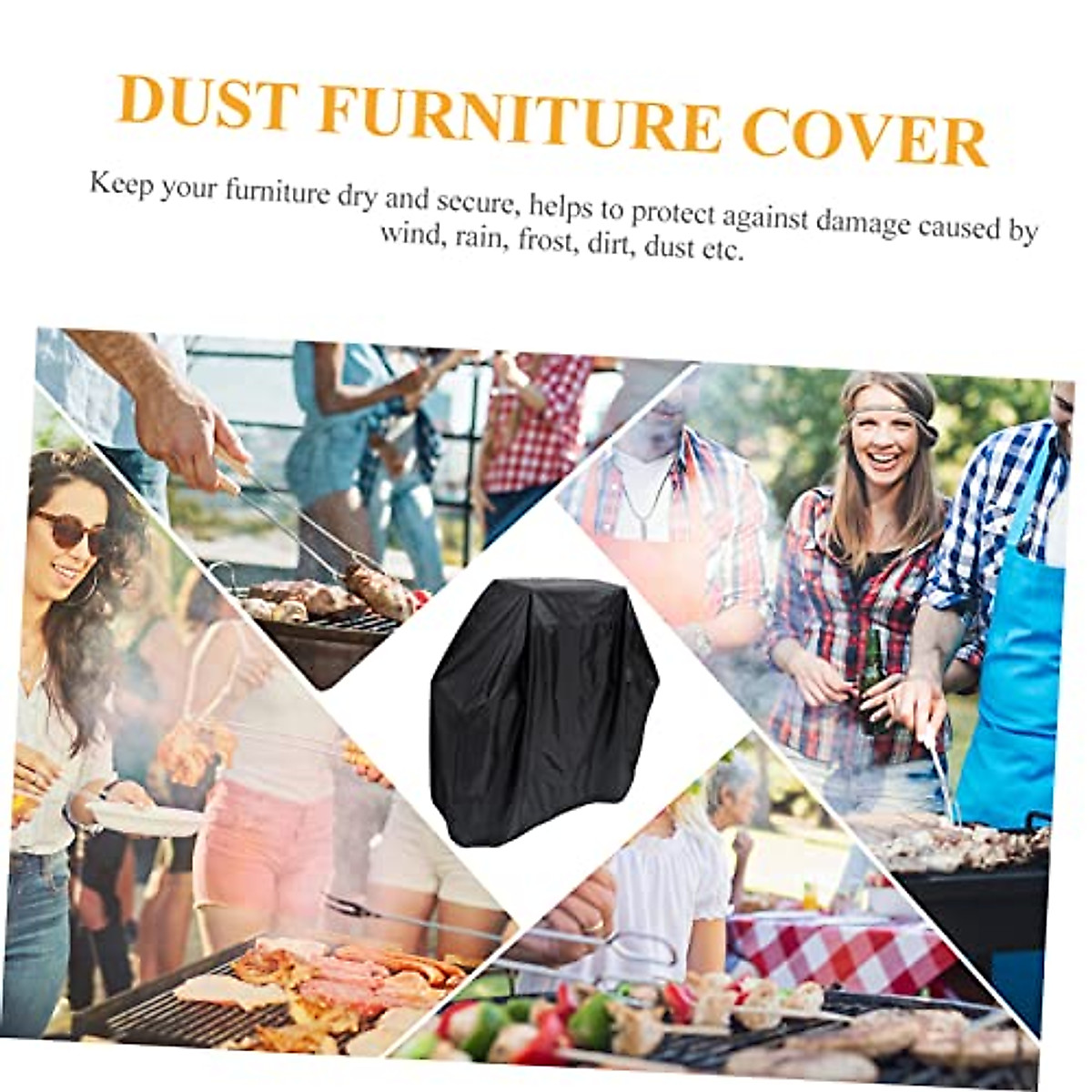 CUBTOL Grill Cover Combo Grill Oven Grill Rack Outdoor Griddle Grill Barbecue Grill Protector Garden BBQ Cover BBQ Smoker Cover Outdoor BBQ Cover Oven Protection Cover BBQ Oven Cover Set