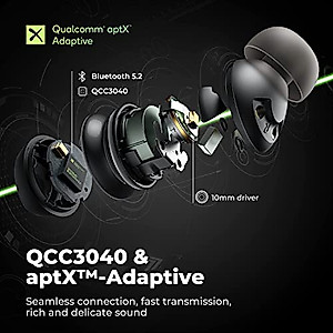 SoundPEATS Mini Pro Hybrid Active Noise Cancelling Wireless Earbuds, Bluetooth 5.2 Headphones with ANC, QCC3040, aptX Adaptive, Transparency Mode, CVC 8.0, Game Mode, TrueWireless Mirroring, 21 Hours