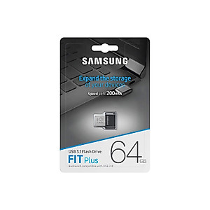 Samsung FIT Plus 64 GB Type-A 200 MB/s USB 3.1 Flash Drive (MUF-64AB)