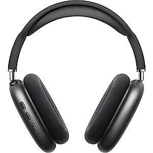 Peakfun Wireless Headphones Over-Ear Bluetooth Adjustable Headphones 42 Hours of Listening Time Volume Control, Fitting in Gaming/Running/Sports Headphones for iPhone/Android/Samsung - Space Gray