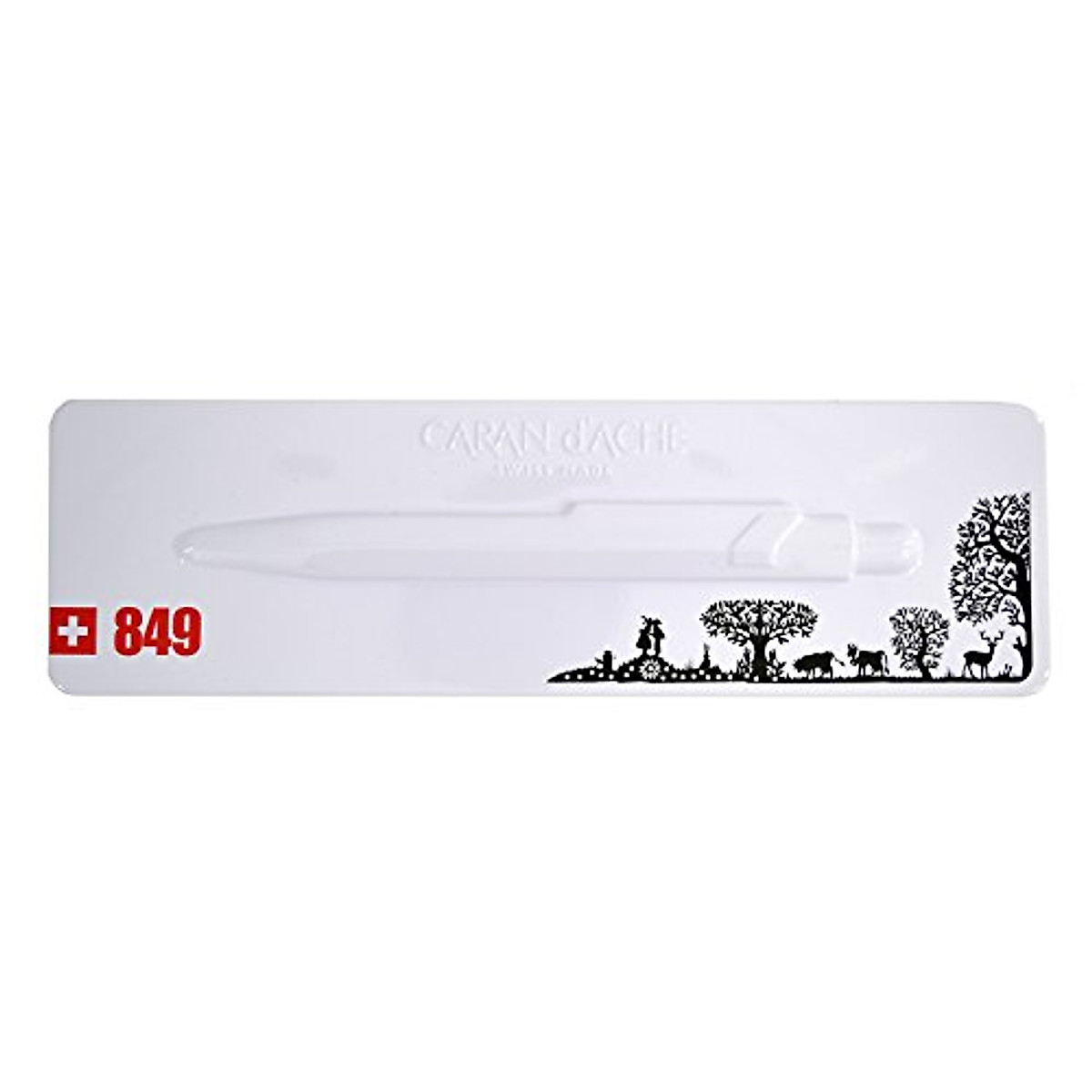 Caran d'Ache 849 Popline Total Swiss Ballpoint Pen, Lapoya NF0849-754, Product Size: 5.0 inches (128 mm), Retractable, Ink: Black, F (Fine Point: 0.9 mm), 0.5 oz (15.2 g)