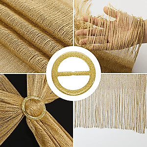 Aster Sparkling Metallic Shawls and Wraps for Evening Dresses with Buckle, Womens Shawls and Wraps for Evening Party Bride Bridesmaid Gifts(Gold)