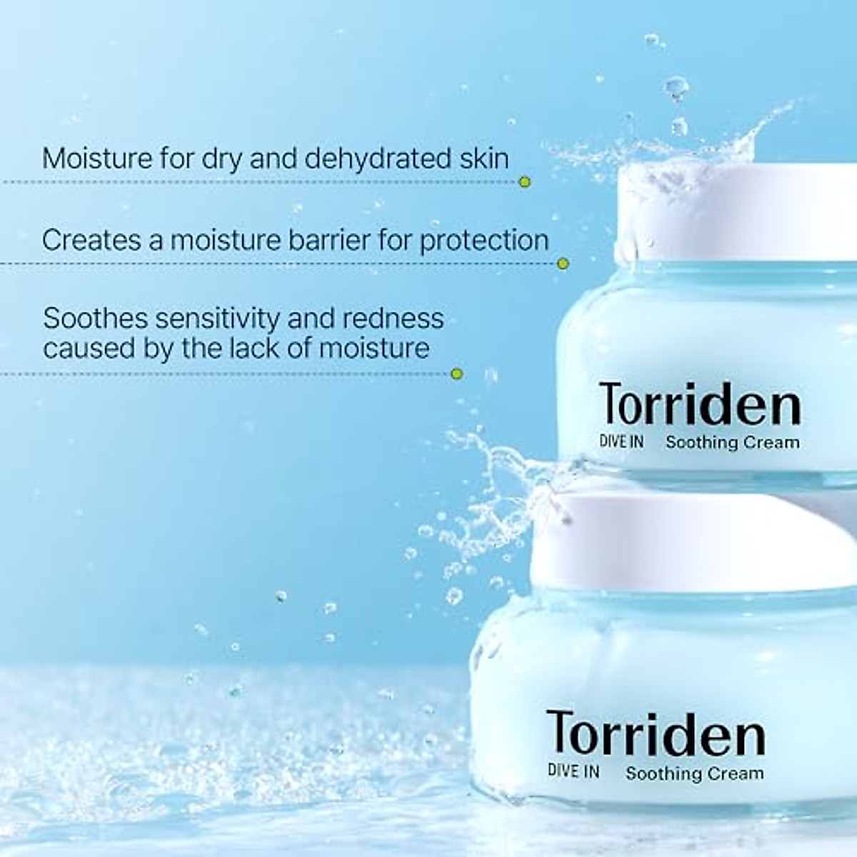 Torriden DIVE-IN Hyaluronic Acid Soothing Cream 3.38 fl oz | Revitalizing Facial Moisturizer for Sensitive, Dry Skin | Fragrance-free, Alcohol-free, No Colorants | Vegan, Cruelty-Free