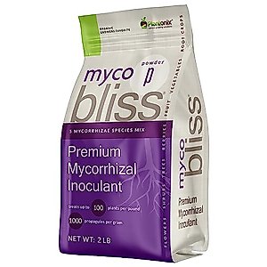 Myco Bliss Powder (2lbs) - 5 Strain Mycorrhizal Inoculant with 1,000 Propagules per Gram - Highly Concentrated Mycorrhizae for Plants, Potting Soil, Indoor Plants, Outdoor Plants, & Houseplants