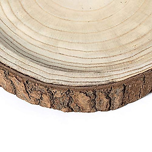 Wood Tree Bark Indented Display Tray Serving Plate Platter Charger - 16 Inch Dia